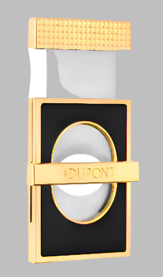 S.T. Dupont CIGAR CUTTER SLIM PERFECT CUT BLACK/GOLDEN – Bayside Cigars